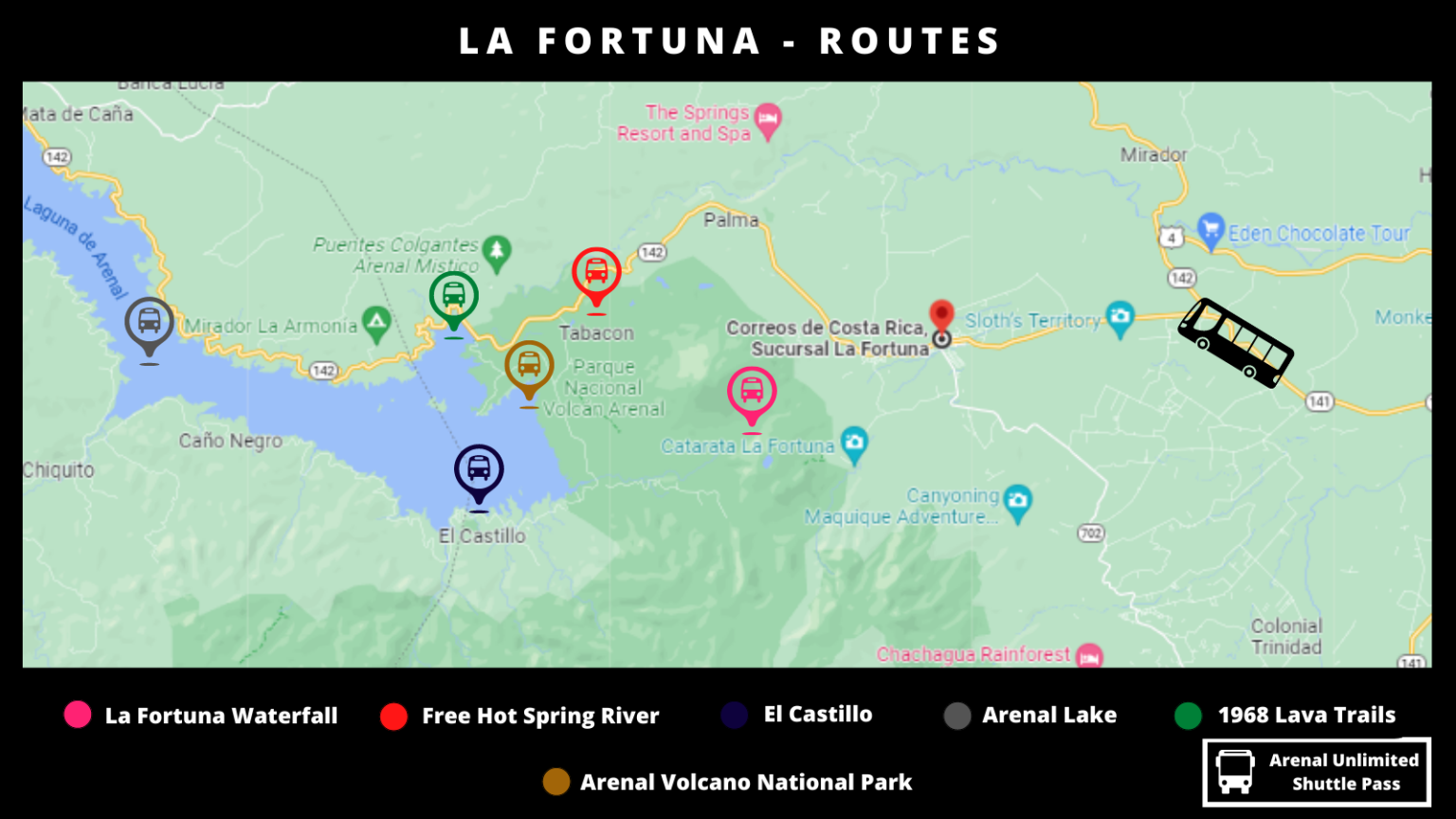 Arenal Unlimited Shuttle Pass